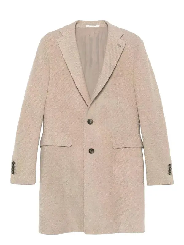 Tagliatore Single-breasted Belted Coat - Neutrals
