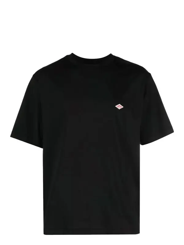 DANTON Logo-print Cotton-blend T-shirt - Black