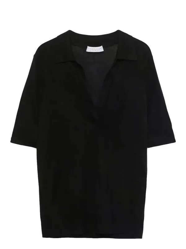 Gabriela Hearst Frank Polo Top - Black