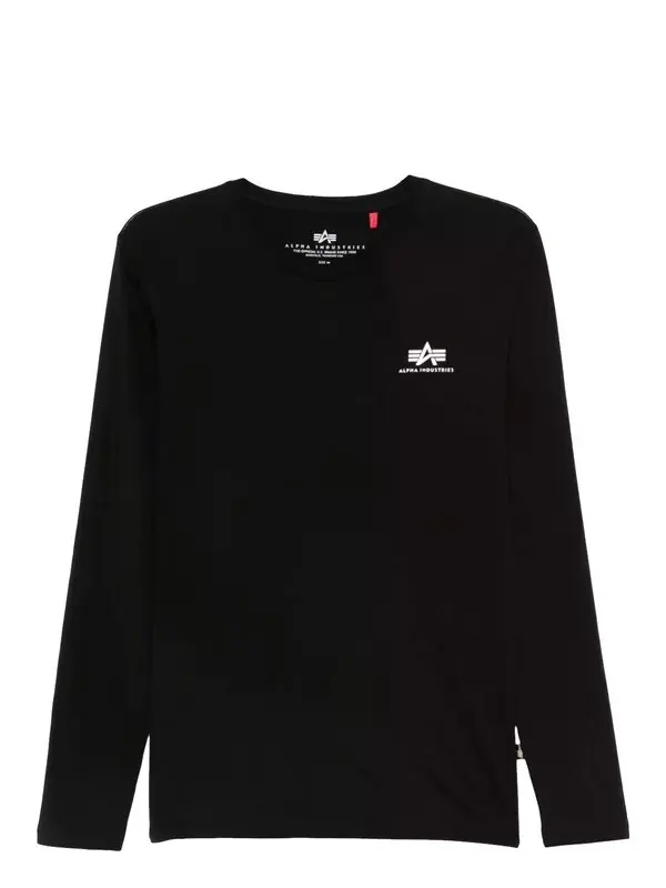 Alpha Industries Flocked-logo T-shirt - Black