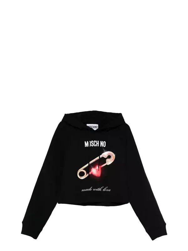 Moschino Logo-print Hoodie - Black