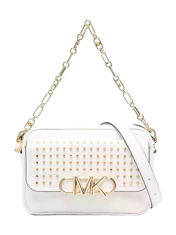 Michael Kors Logo-plaque Leather Crossbody Bag - White