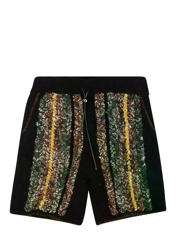Amiri Bandana-print Braided Shorts - Black