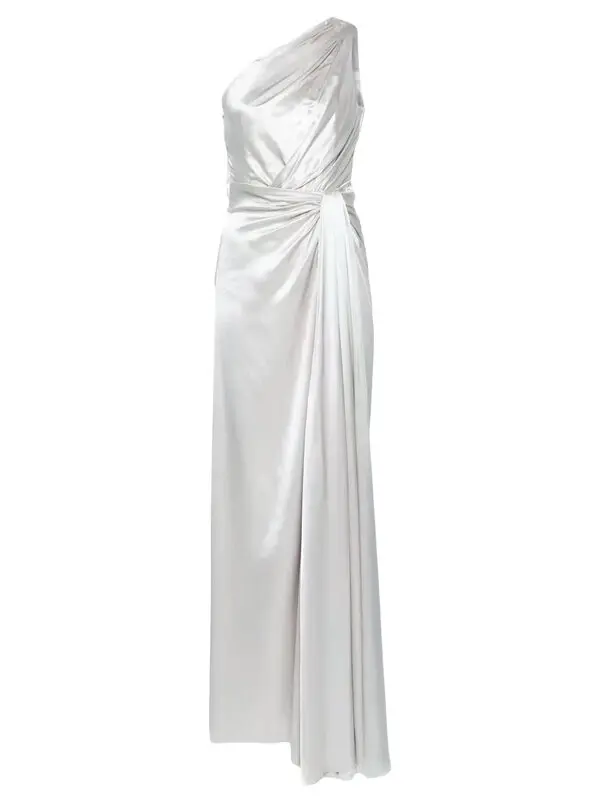 Dolce & Gabbana Off-shoulder Silk Gown - Grey