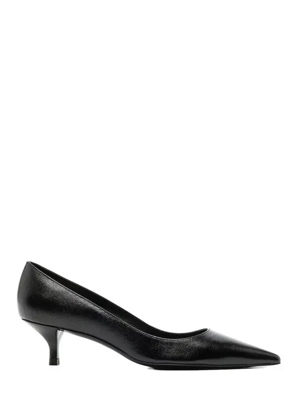 STUART WEITZMAN Kitten Slip-on Leather Pumps - Black