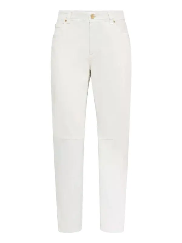 Brunello Cucinelli Mid-rise Tapered-leg Jeans - Neutrals