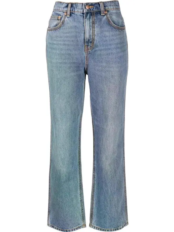 Tory Burch Straight-leg Denim Jeans - Blue