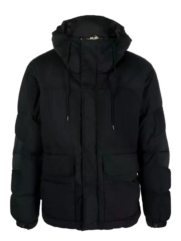 TEN C Vail Combo Hooded Down Jacket - Black