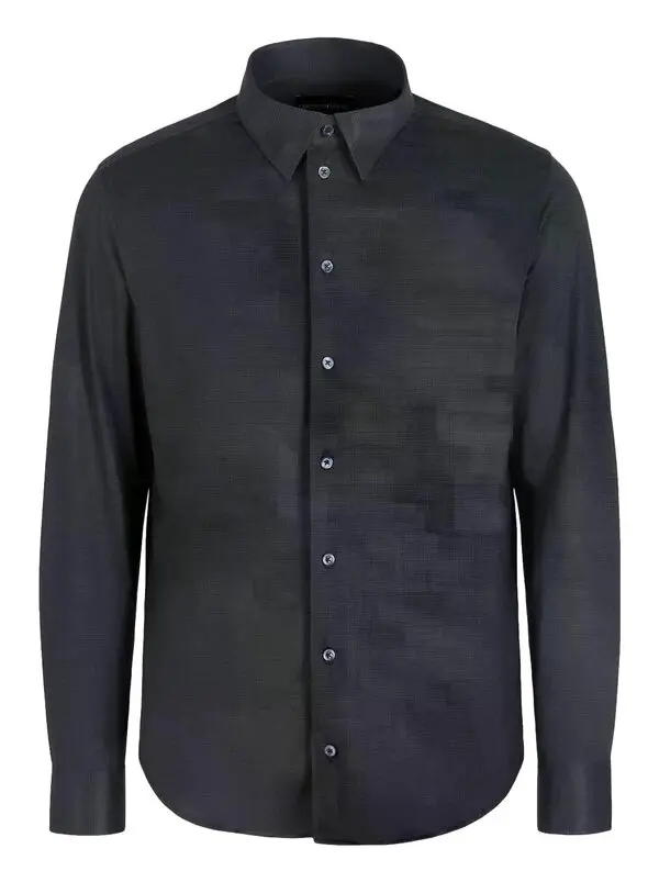 Emporio Armani Satin-finish Shirt - Black