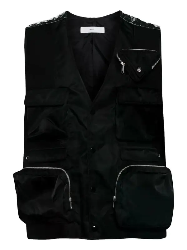 Toga Multi-pocket Padded Gilet - Black