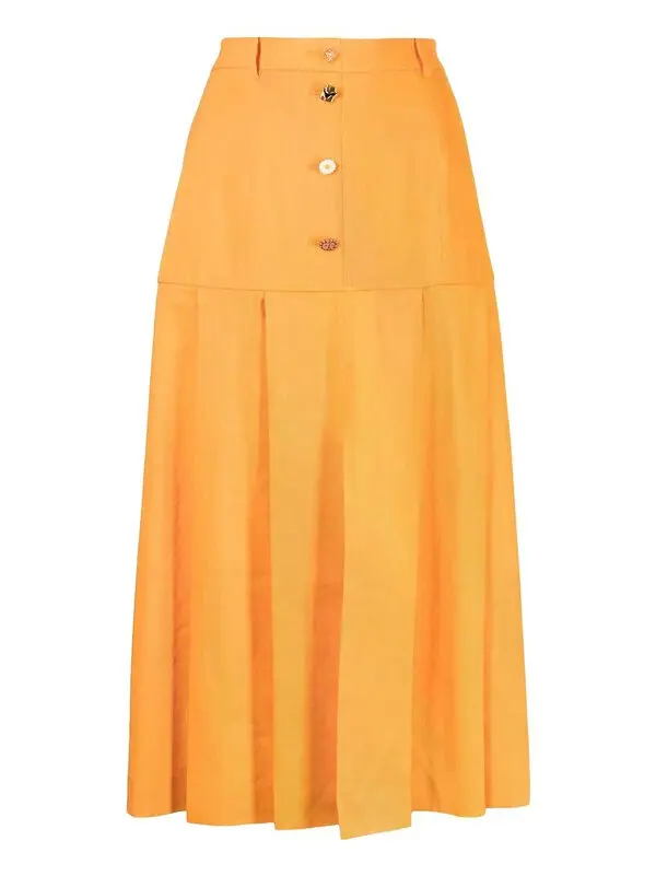 REJINA PYO Button-detail Midi Skirt - Orange