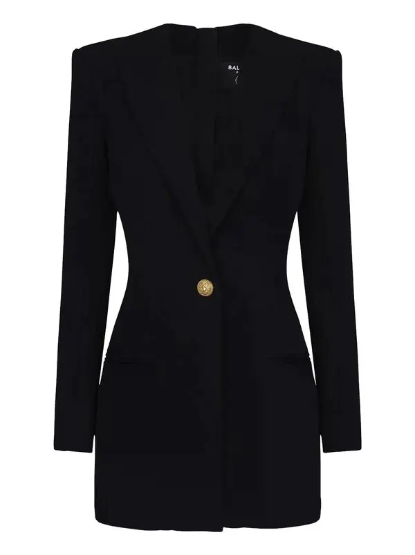 Balmain Single-breasted Blazer Dress - Black