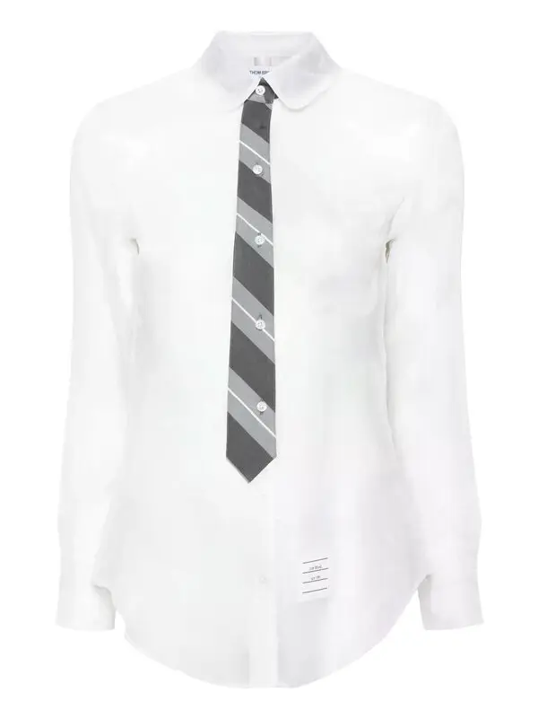 Thom Browne Organza Silk Shirt - White