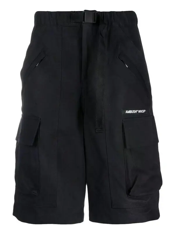 AMBUSH Wksp Belted Cargo Shorts - Black