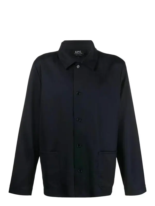 A.p.c. Wool Shirt Jacket - Blue