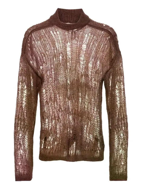 Rick Owens Tommy Lupetto Open-knit Jumper - Brown