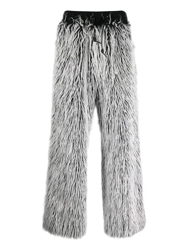 Dolce & Gabbana Faux-fur Tailored Trousers - Black