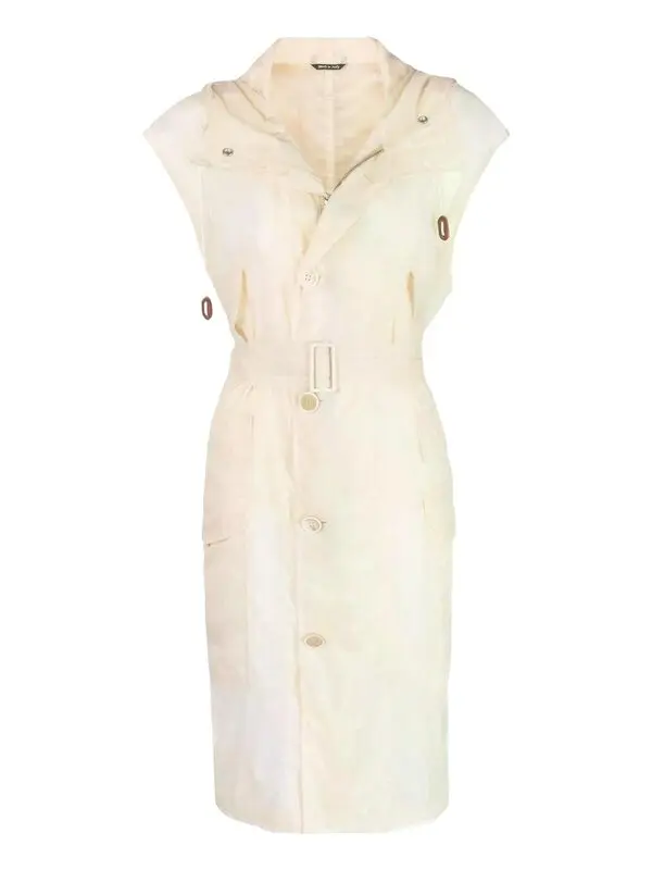 MAISON MARGIELA Belted Hooded Trench Coat - Neutrals