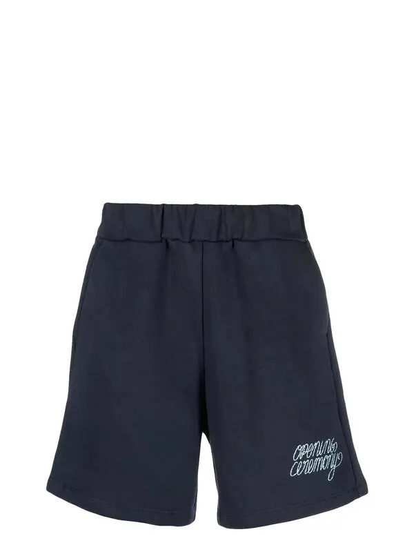 Opening Ceremony Embroidered Logo Track Shorts - Blue