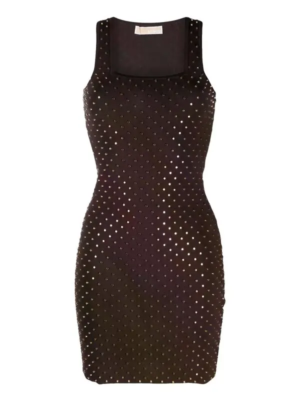 Michael Kors Stud-embellished Sleeveless Minidress - Brown