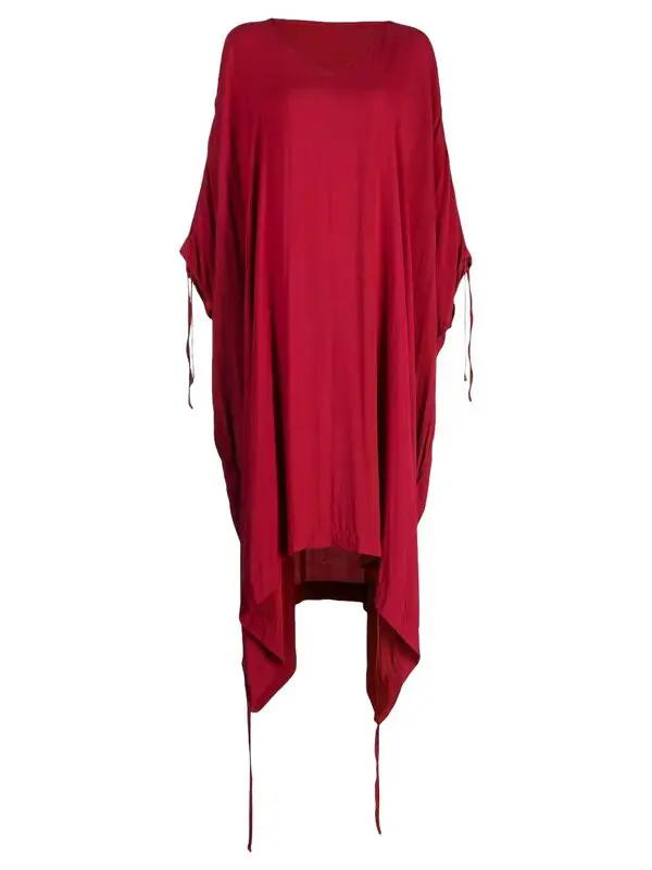 ISAAC SELLAM EXPERIENCE 90º Vice Draped Maxi Dress - Red