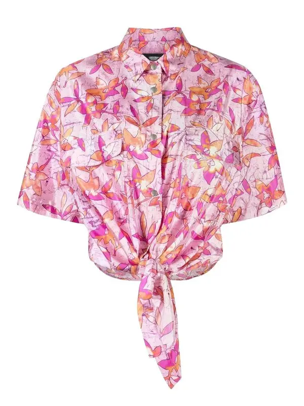 Isabel Marant Étoile Floral-print Short-sleeve Shirt - Pink