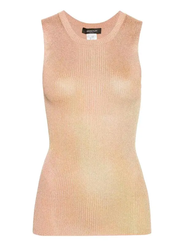 Fabiana Filippi Lurex Ribbed Tank Top - Neutrals