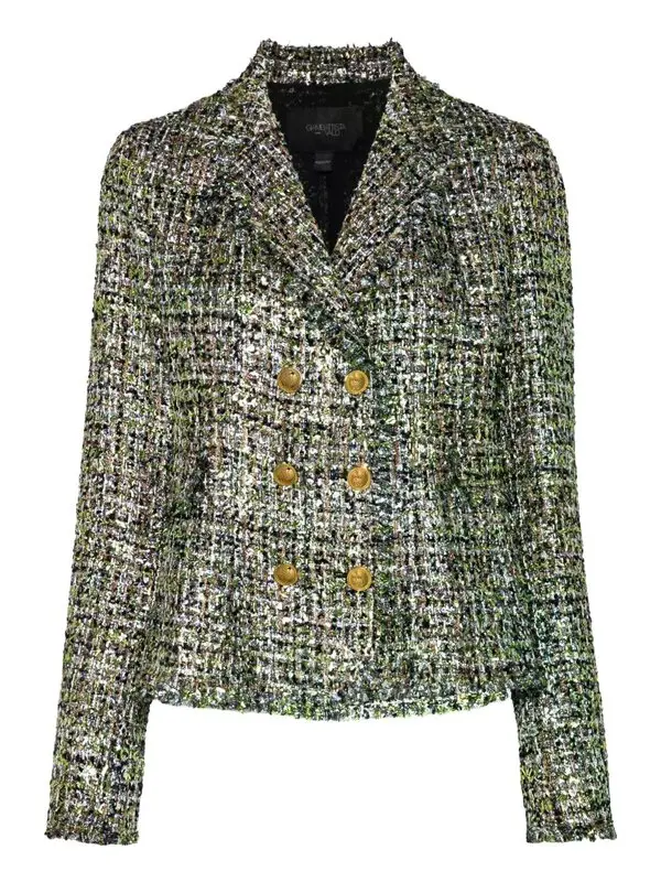 Giambattista Valli Bouclé Double-breasted Blazer - Black
