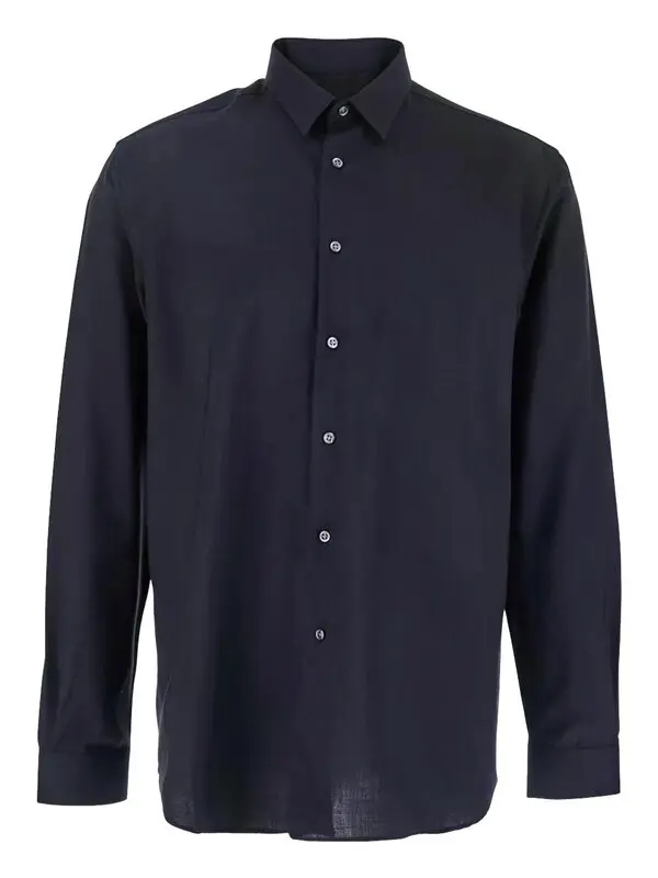LOW BRAND Mini-logo Tag Shirt - Blue
