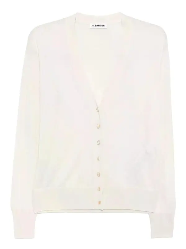 JIL SANDER V-neck Cardigan - Neutrals