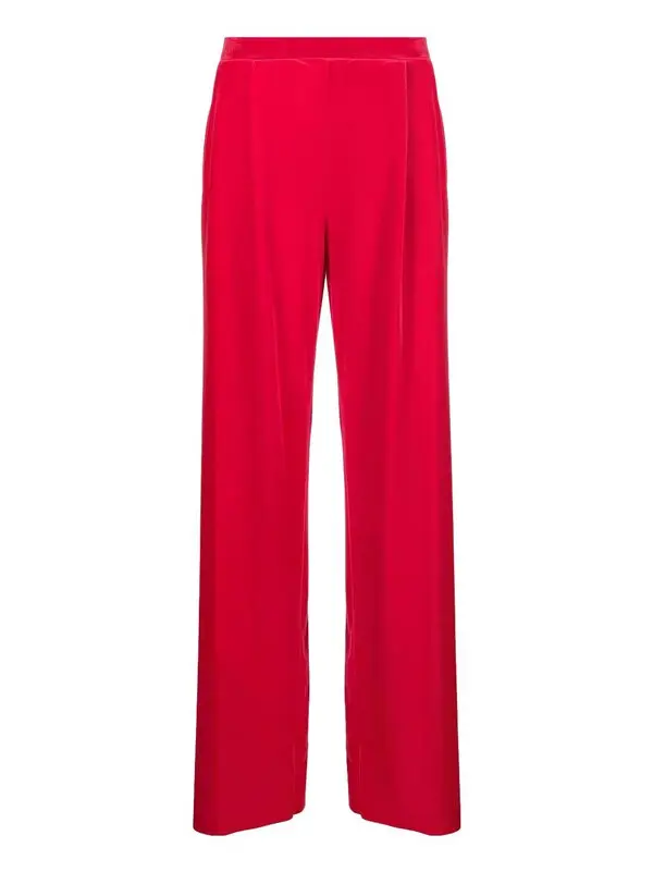 AMAZUIN Straight-leg Velvet Trousers - Red