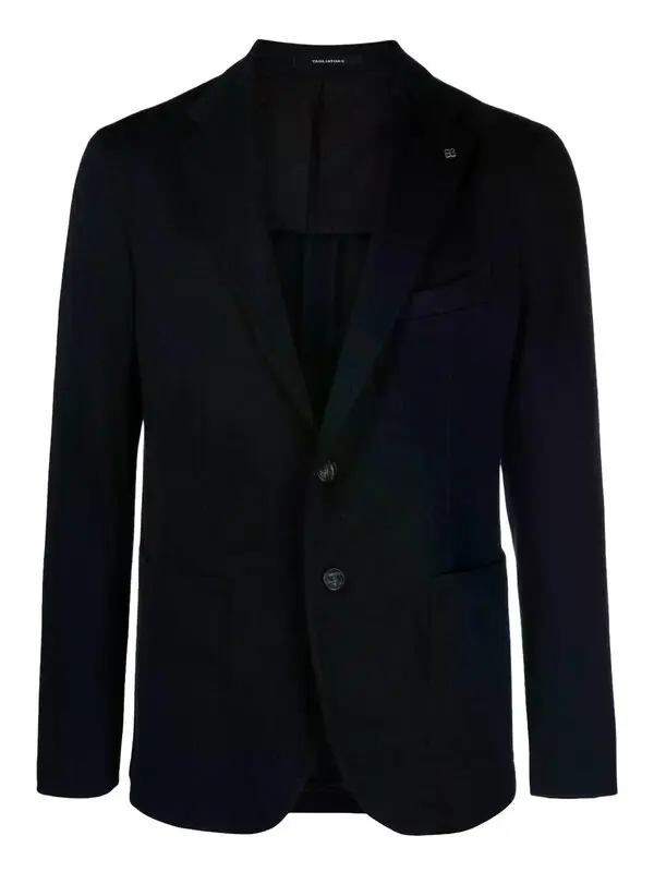 Tagliatore Single-breasted Jersey Blazer - Blue