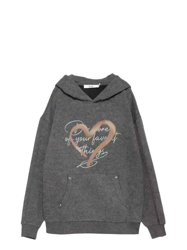 B+AB Graphic-print Hoodie - Grey