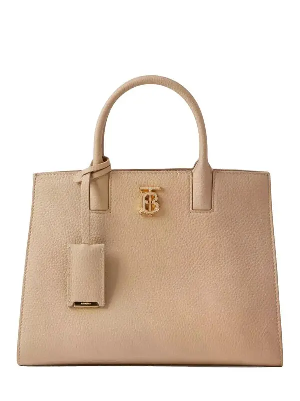 Burberry Frances Leather Tote Bag - Neutrals