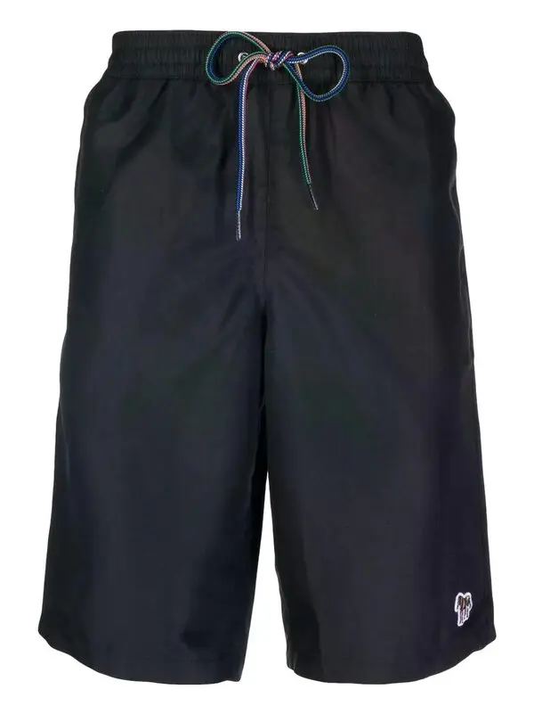 Paul Smith Patch-detail Drawstring Shorts - Blue