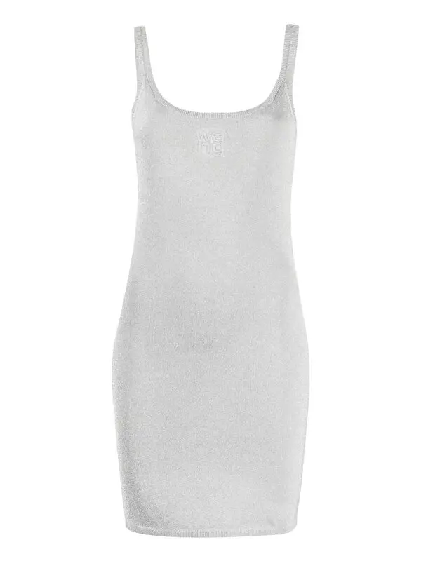 Alexander Wang Logo-embossed Tank Dress - Silver