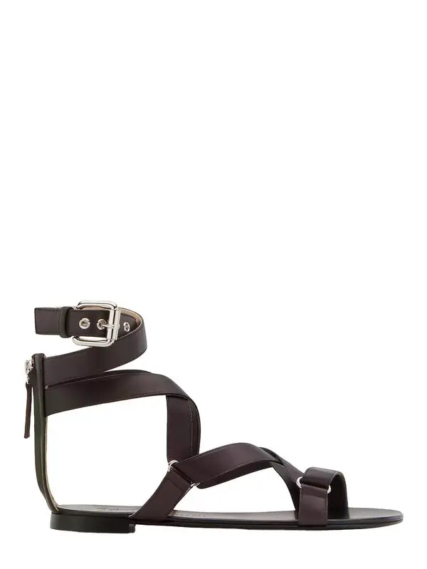GIUSEPPE ZANOTTI Lyda Flat Sandals - Brown