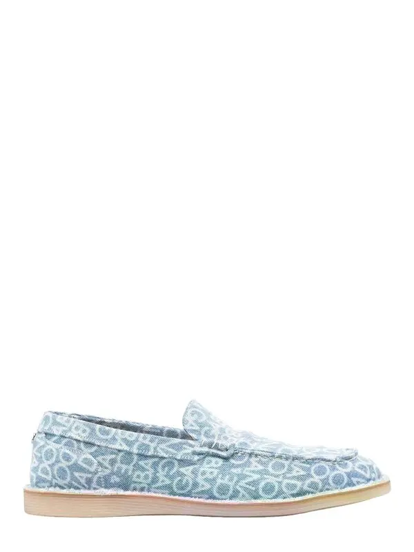 Dolce & Gabbana Logo-print Denim Loafers - Blue