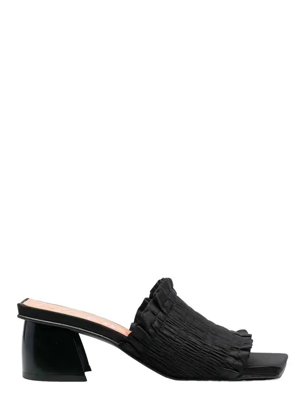 GANNI Smock Sandals - Black