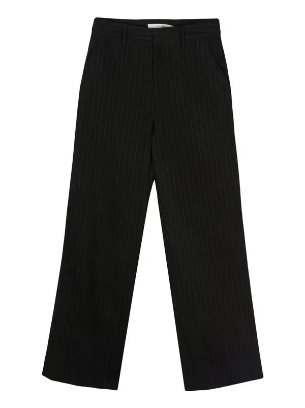 GESTUZ Joellegz Mid-rise Wide-leg Trousers - Black