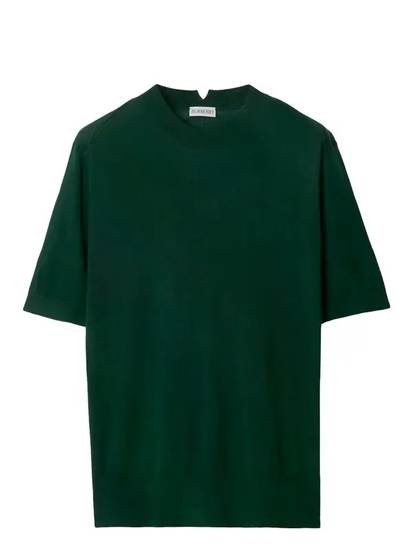 Burberry Drop-shoulder Wool Knitted Top - Green