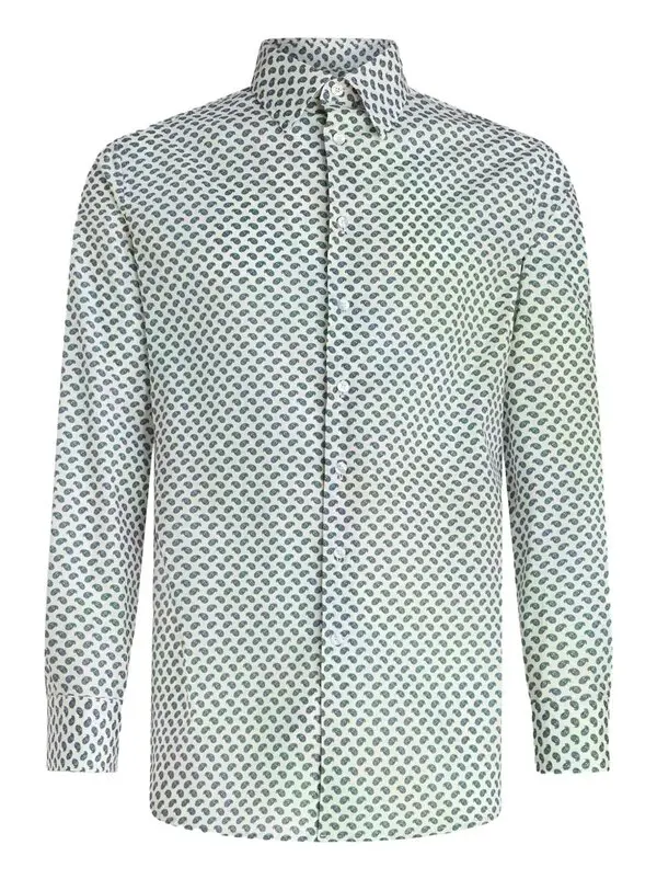 Etro Paisley-print Cotton Shirt - Blue