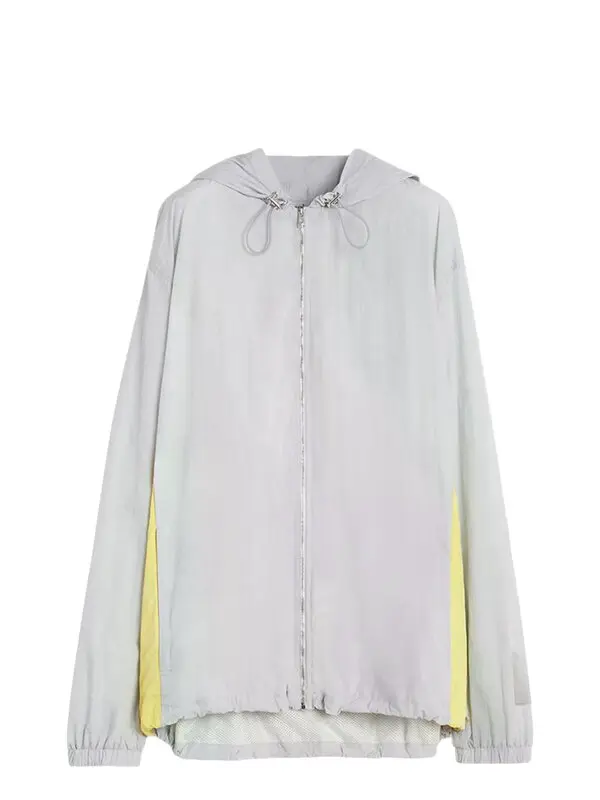 LANVIN Two-tone Zip-up Hoodie - Grey