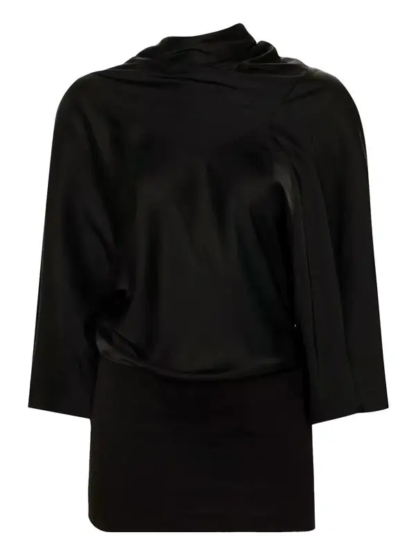Rick Owens Cylinder Satin Blouse - Black