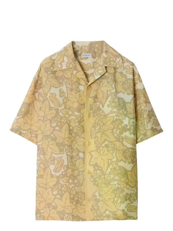 Burberry Ivy Silk Shirt - Neutrals