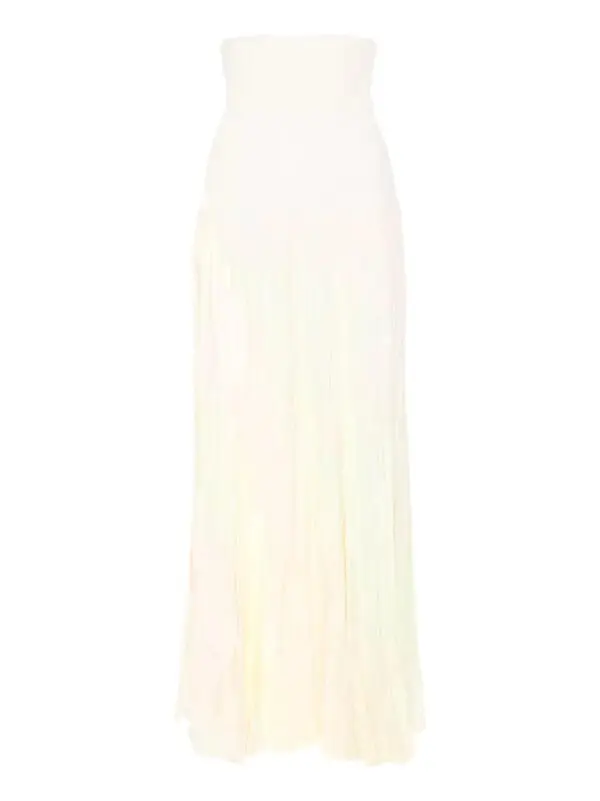 Johanna Ortiz Light Sound Crinkled Midi Skirt - Neutrals