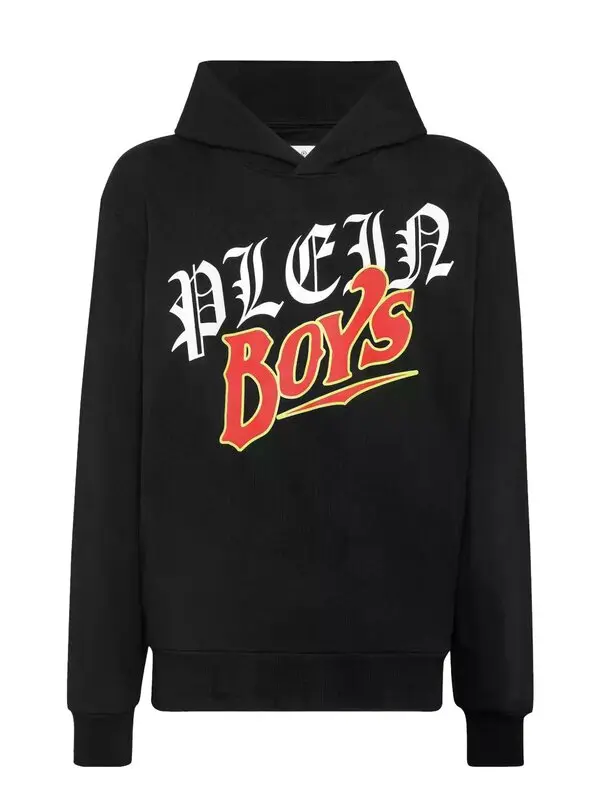 Philipp Plein Logo-print Cotton Hoodie - Black