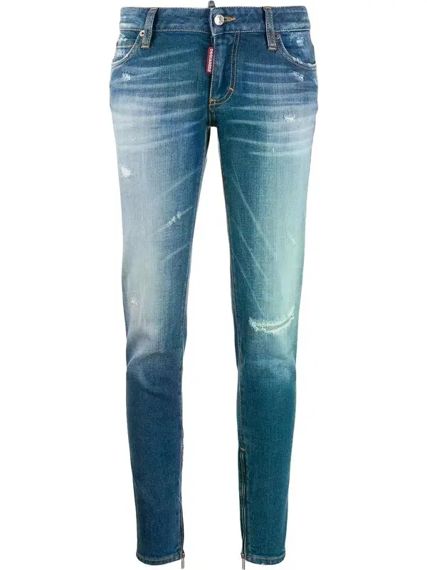 Dsquared2 Distressed Skinny Jeans - Blue