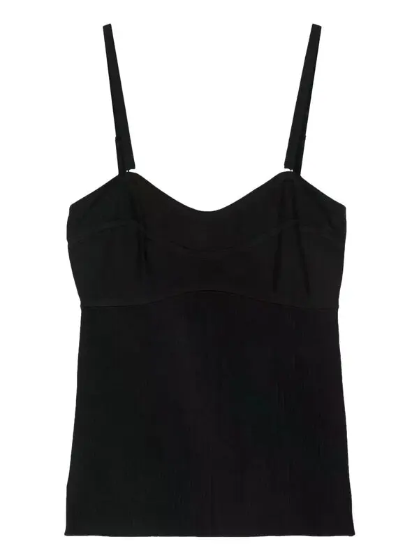 Zimmermann Alight Panelled Ribbed Tank Top - Black