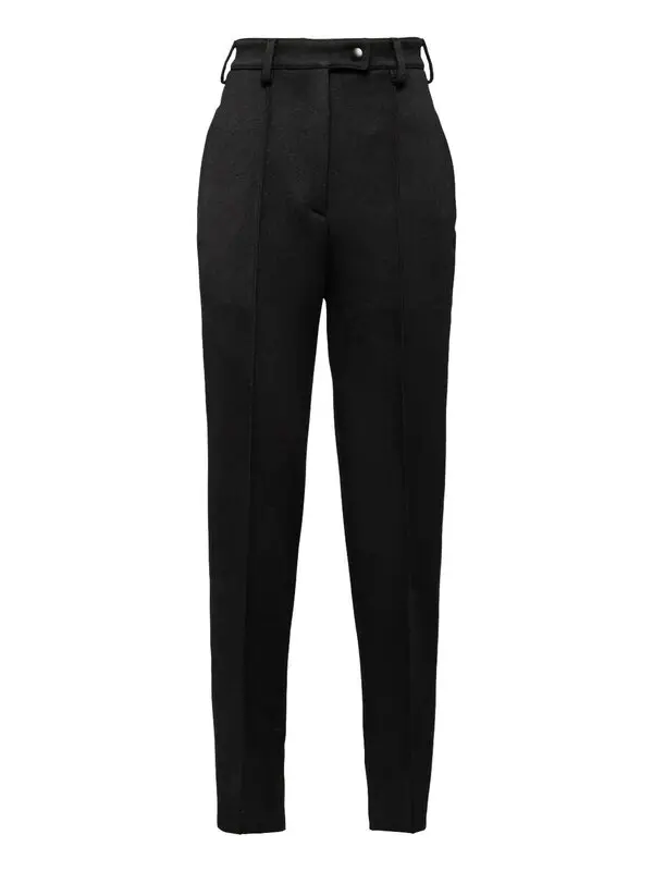 Prada High-rise Natté Trousers - Black